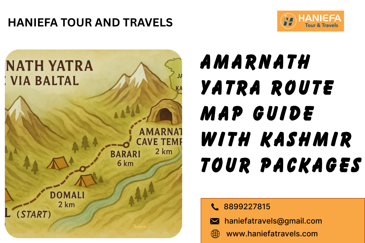 Amarnath Yatra Route Map Guide with Kashmir Tour Packages - Haniefa ...